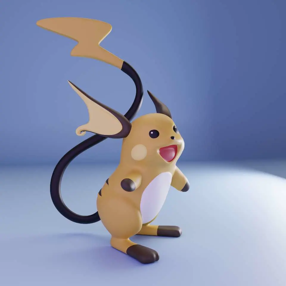 Characters & Creatures STL Download - Raichu, personnage de pokémon by ...