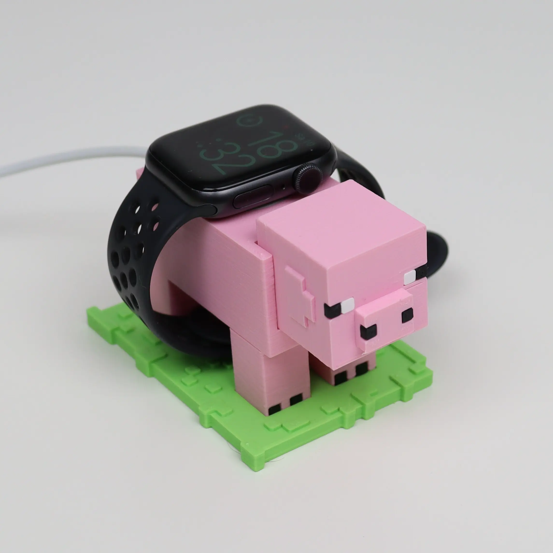 Other STL Download - MINECRAFT PIG APPLE WATCH STANDby CUBE3DWORLD