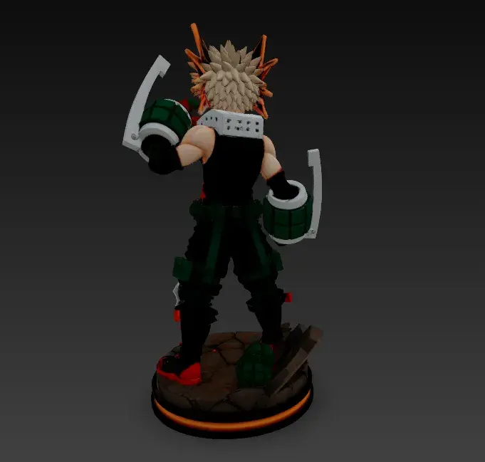Characters & Creatures STL indir - Katsuki Bakugo - Brainbits3D
