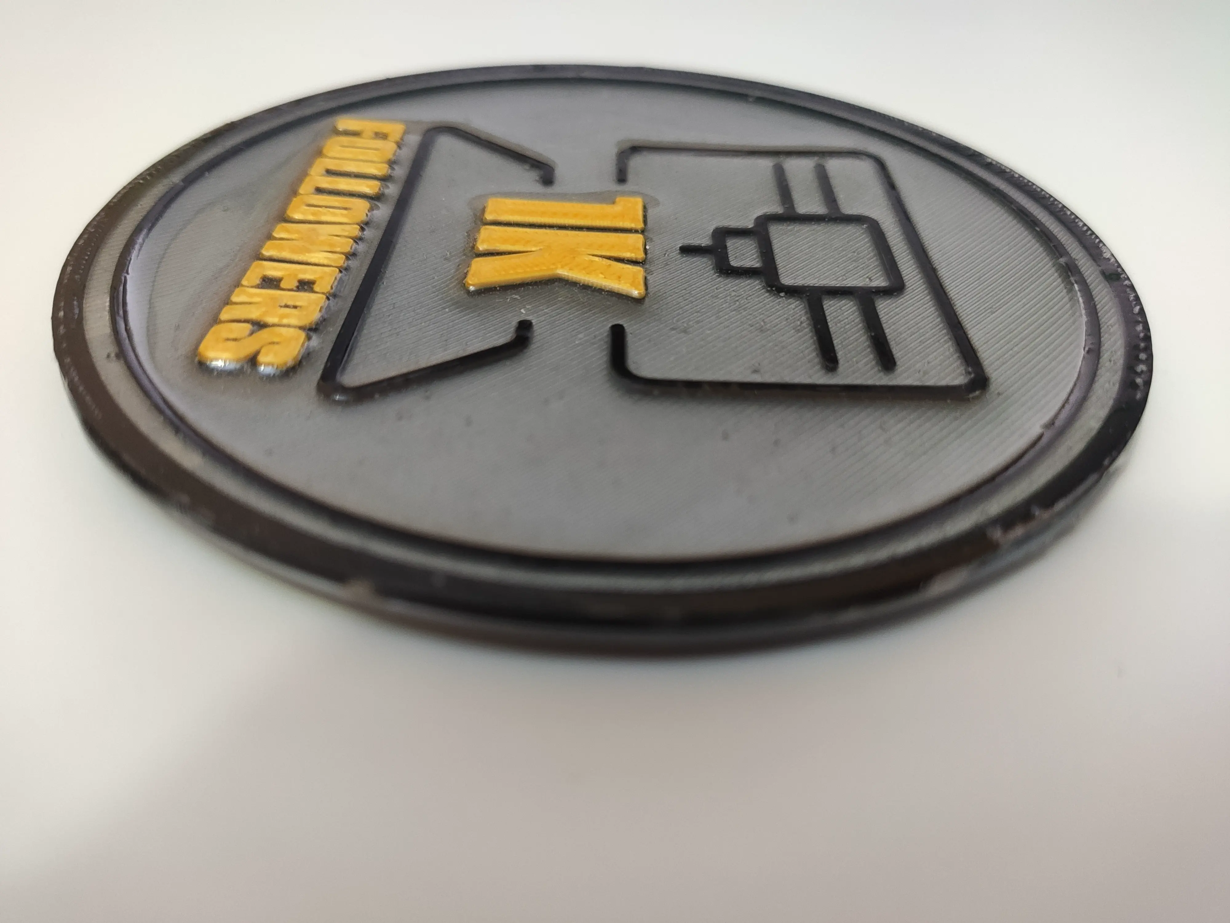 Badges & Coins STL Download - 1K Followers medalby Creathings3D