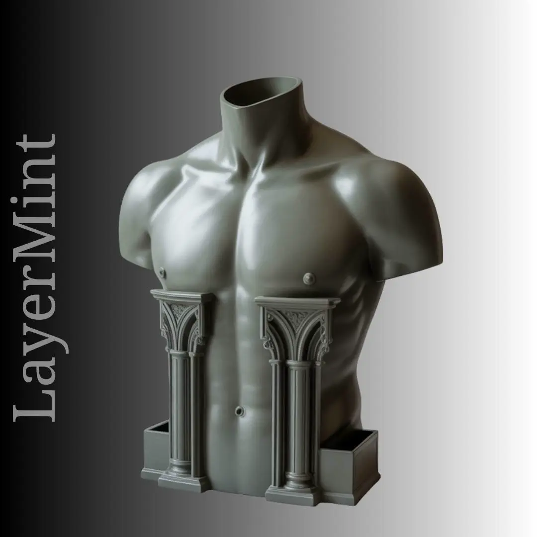 3D Printer Files | 3MF File | Gothic Torso Bust Desk Organizer | 3D ...