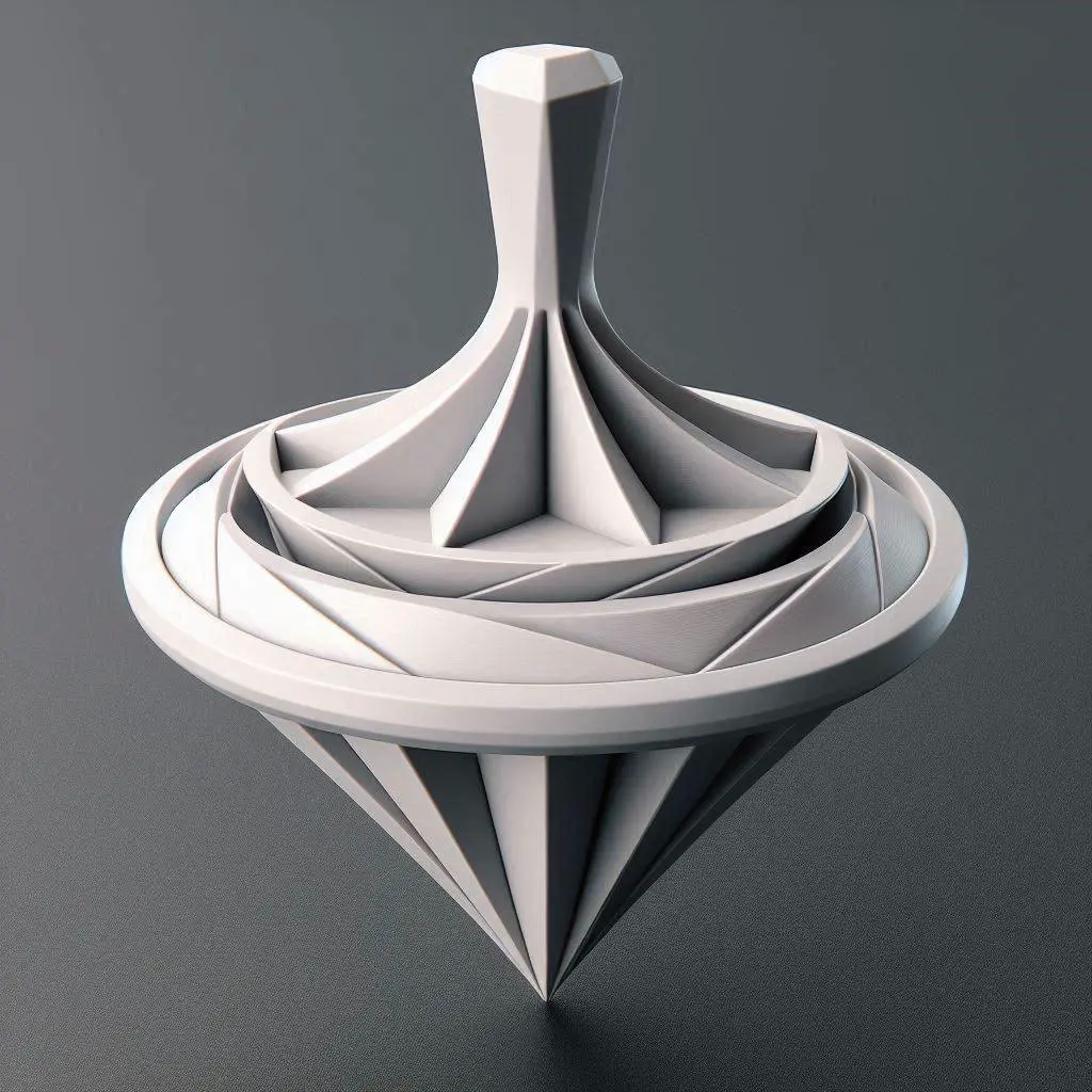 Free Game Props STL Download - spinning top with a sleekby Craftitect