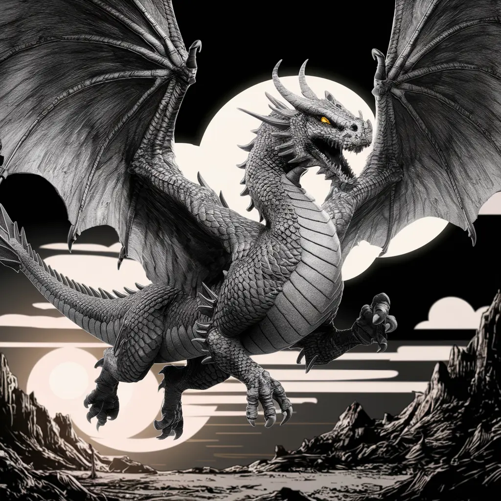 Characters & Creatures STL Download - Hovering Dragonby Andrew Bee