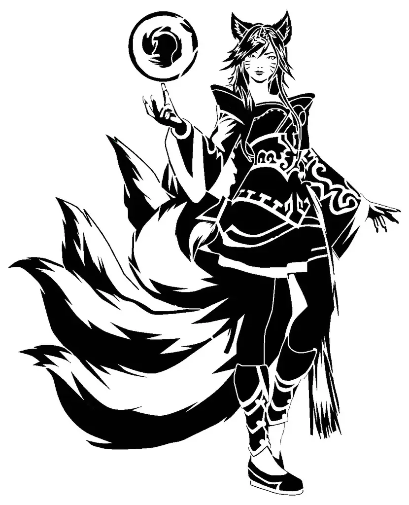 Free Digital Art STL Download - Ahri stencilby SMT_M 🦊