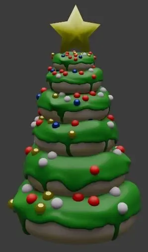 Home Decorations & Ornaments STL Download - donut christmas treeby ...