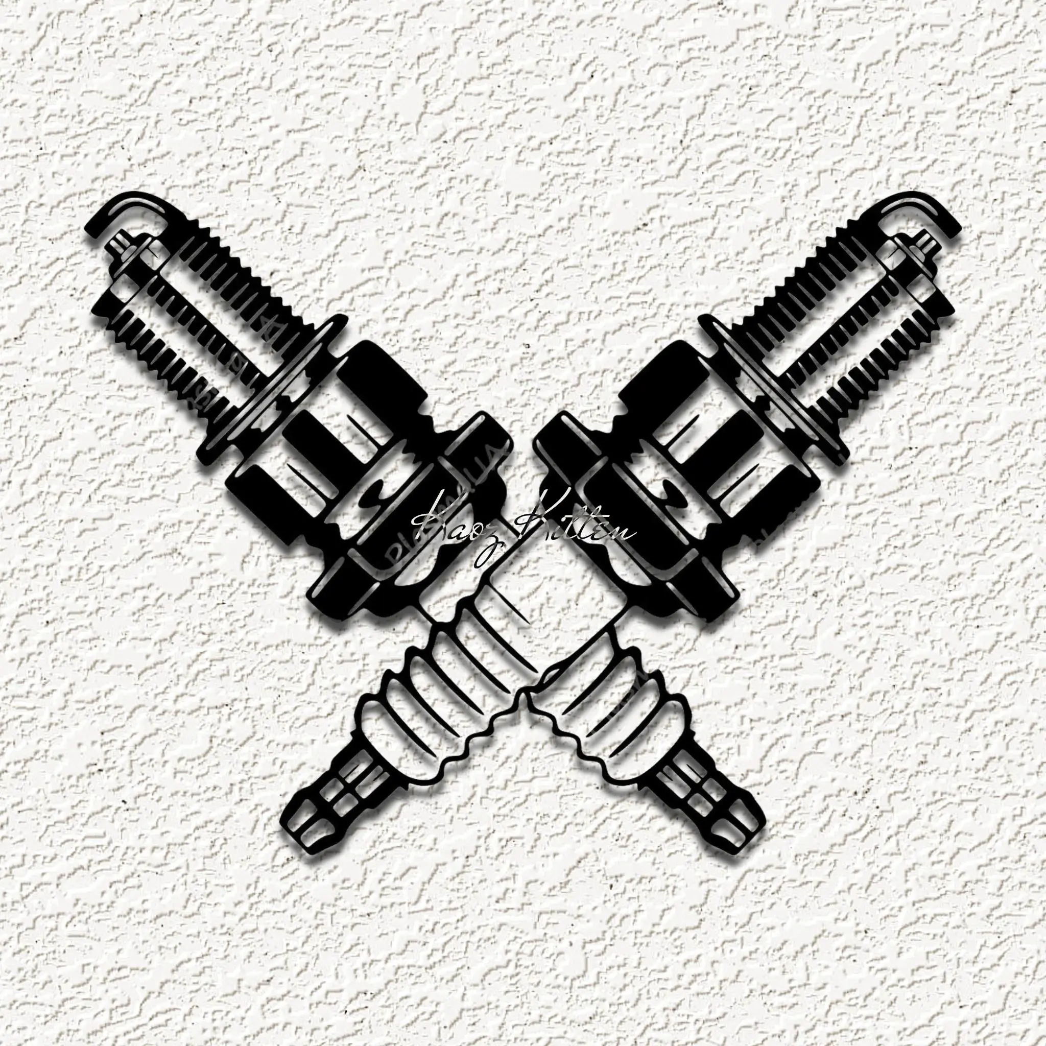 Other STL Download - spark plugs wall art home decorby Kaoz Kitten