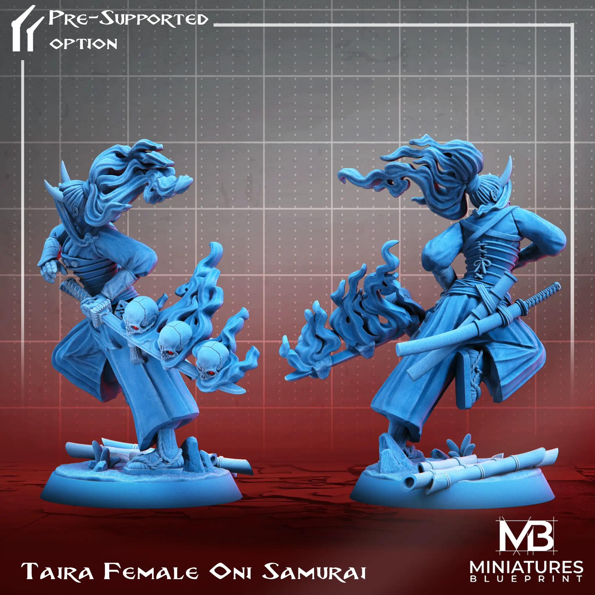 Characters & Creatures STL Download - Taira Female Oni Samuraiby ...