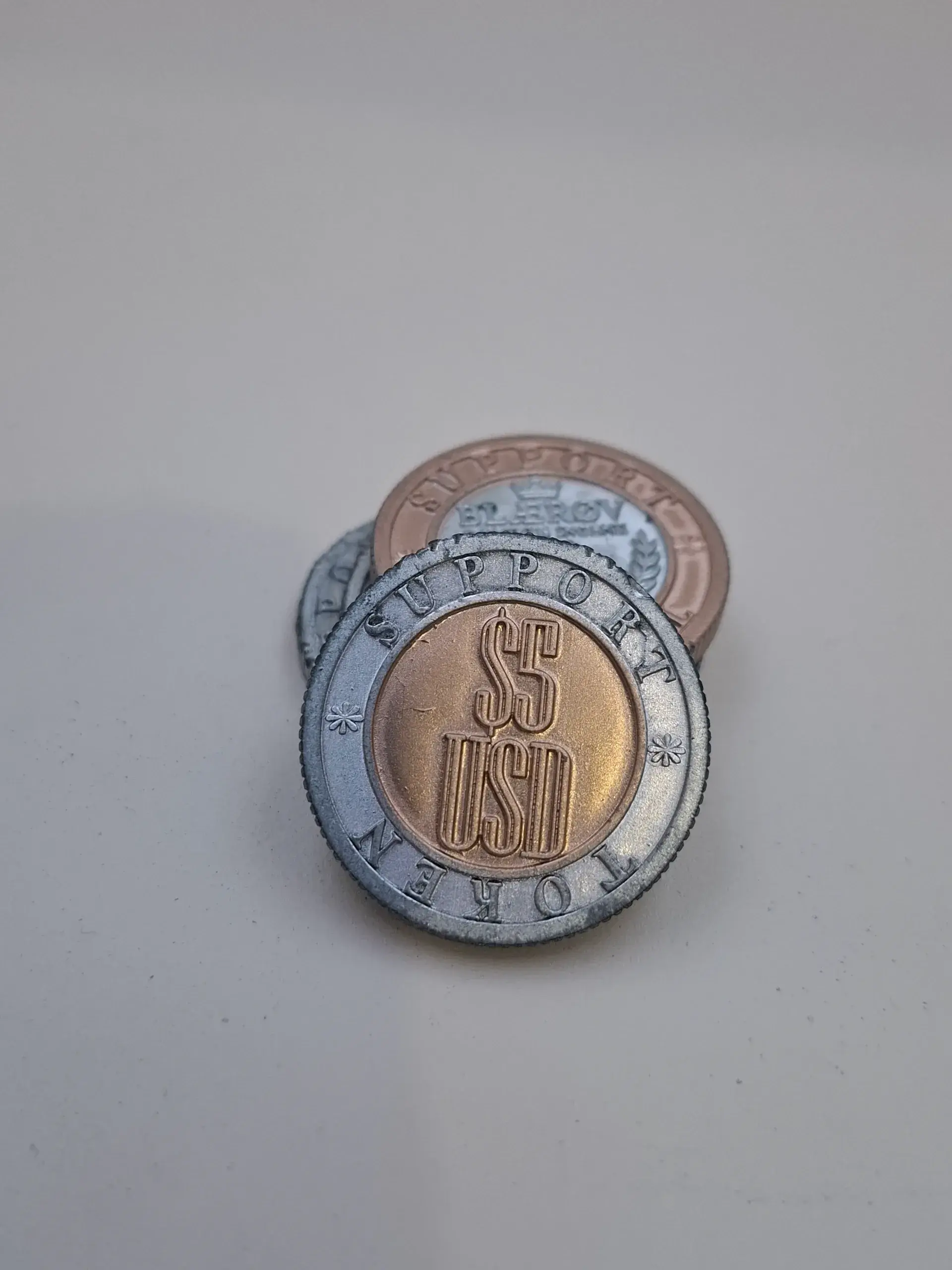 Badges & Coins STL Descarga - 5 USD Support Token - 5$ Contribution ...