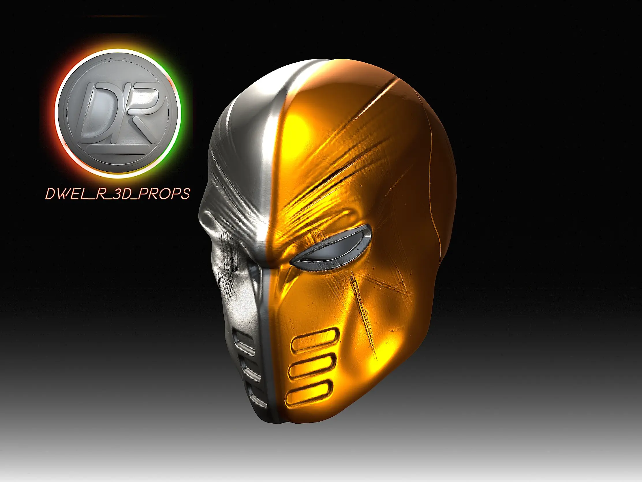 Digital Art STL Download - Deathstroke Helmet by Dwel_R_3D_Props