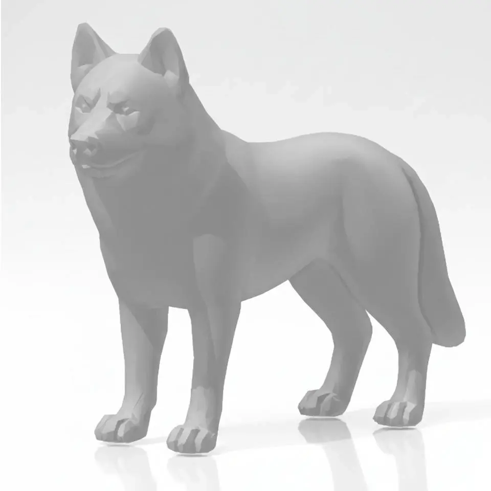 3D Printer Files | 3MF File | Figura de Husky Lowpoly | Creality Cloud