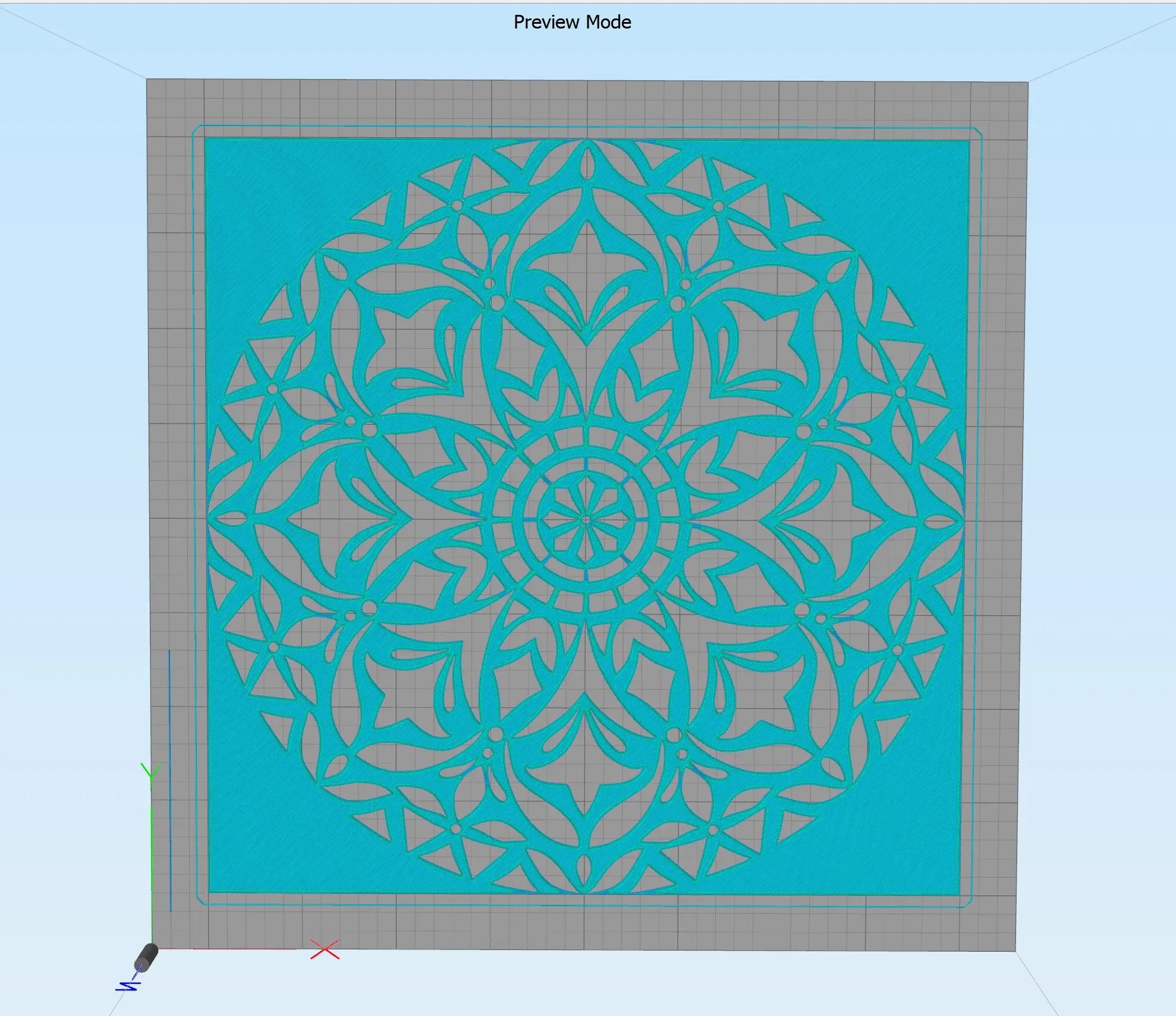 Digital Art STL Download - MANDALA STENCILSby fjv3d