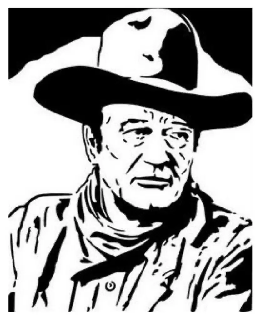 Free Digital Art STL Download - John Wayne stencilby SMT_M 🦊