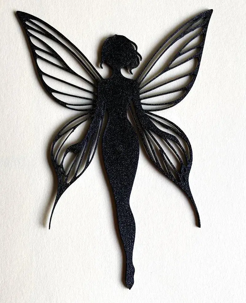 3D Printer Files | 3MF File | Winged fairy in decorative silhouette ...