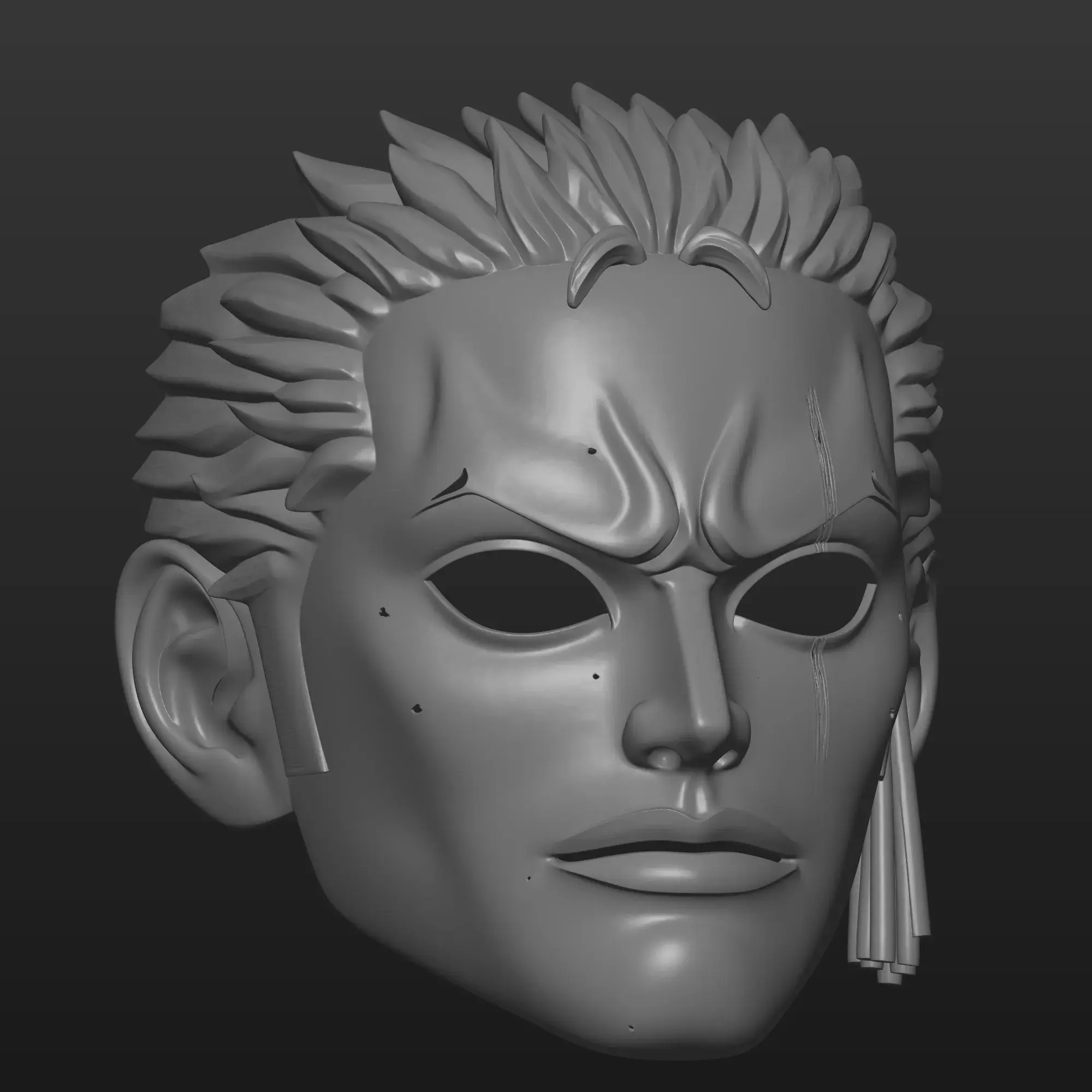 CosplaySTL 다운로드 -roronoa zoro mask - BiLeN MeSH SToRe