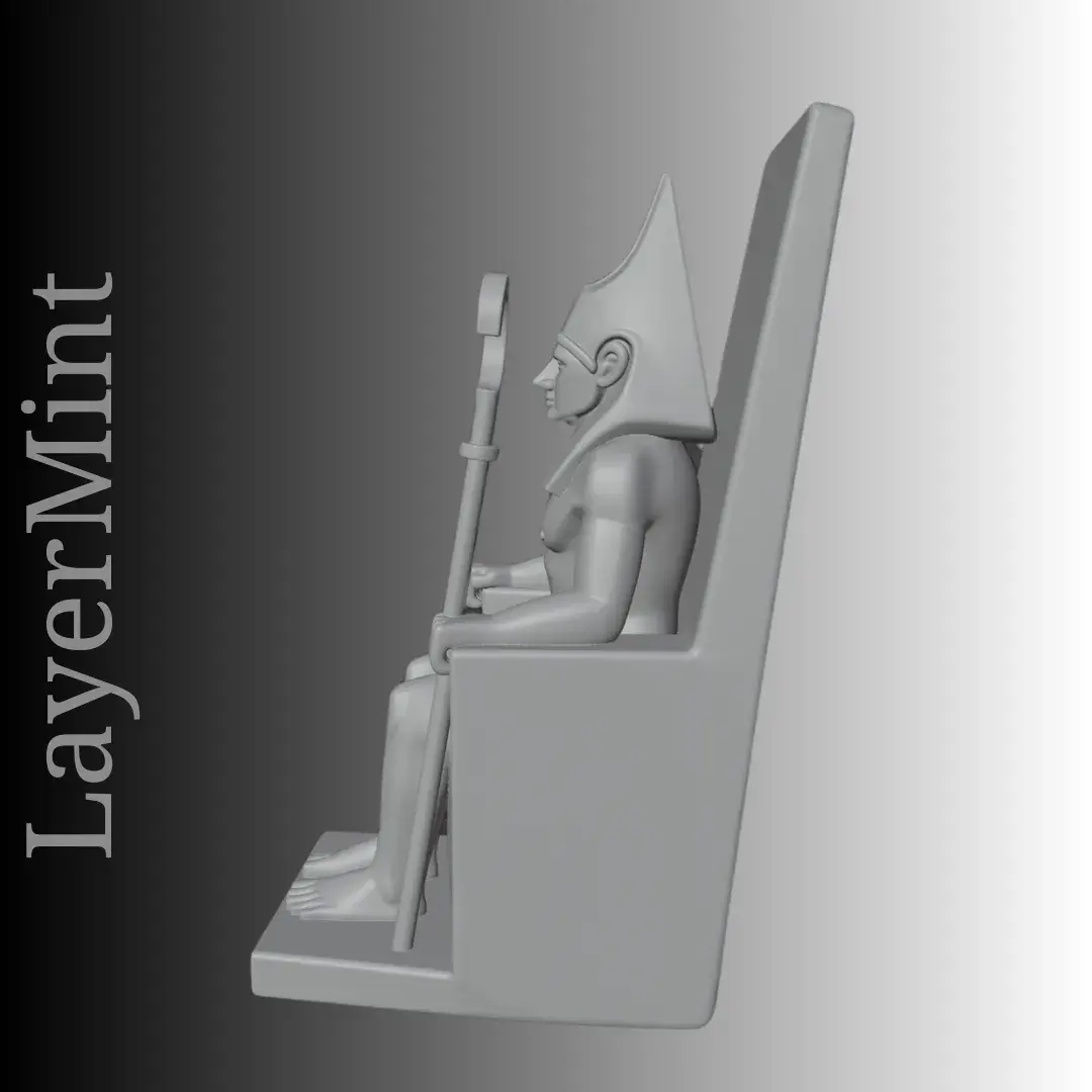 Sculptures & Artworks STL Download - Egyptian Pharaoh Statue STL ...