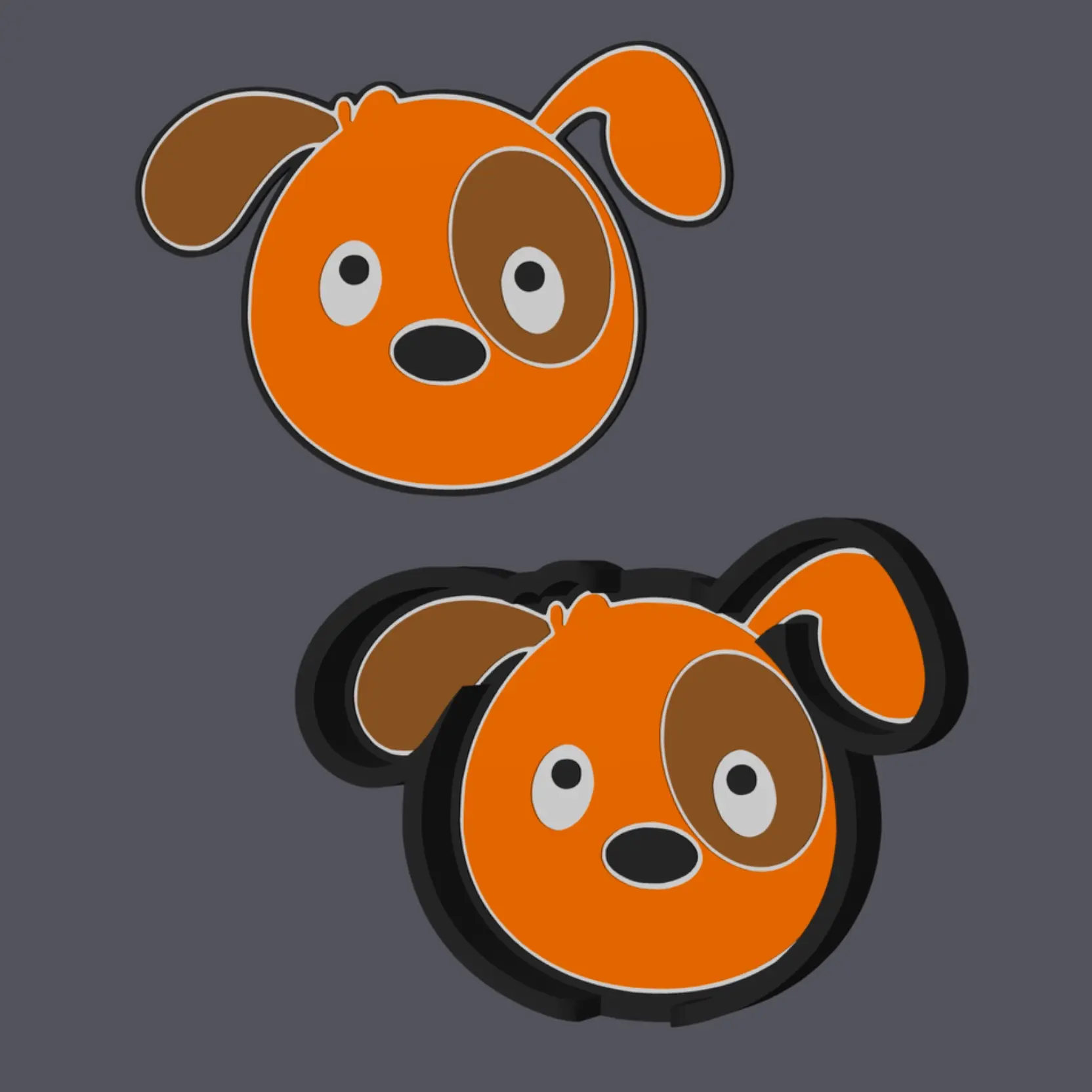 3D Printer Files | 3MF File | Puppy/Dog Head - Farm Animals - Shaped ...