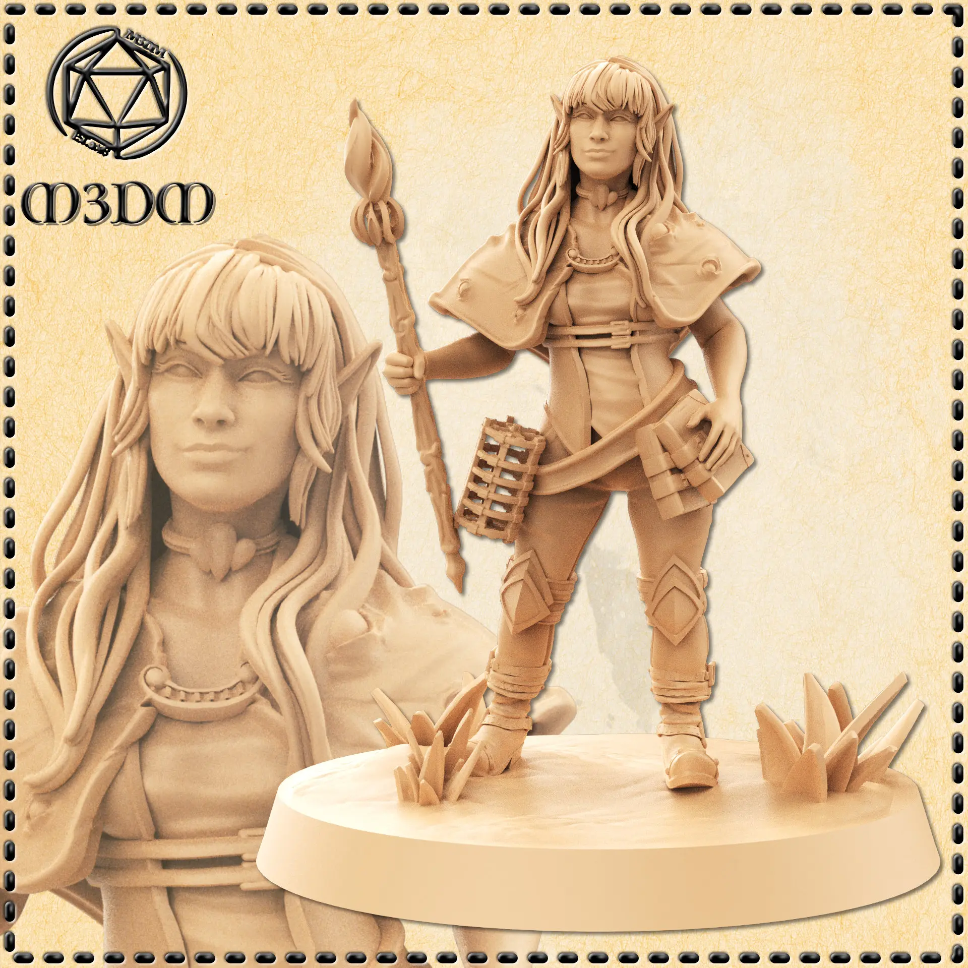 Characters & Creatures STL Download - Halfling Warlockby M3DM