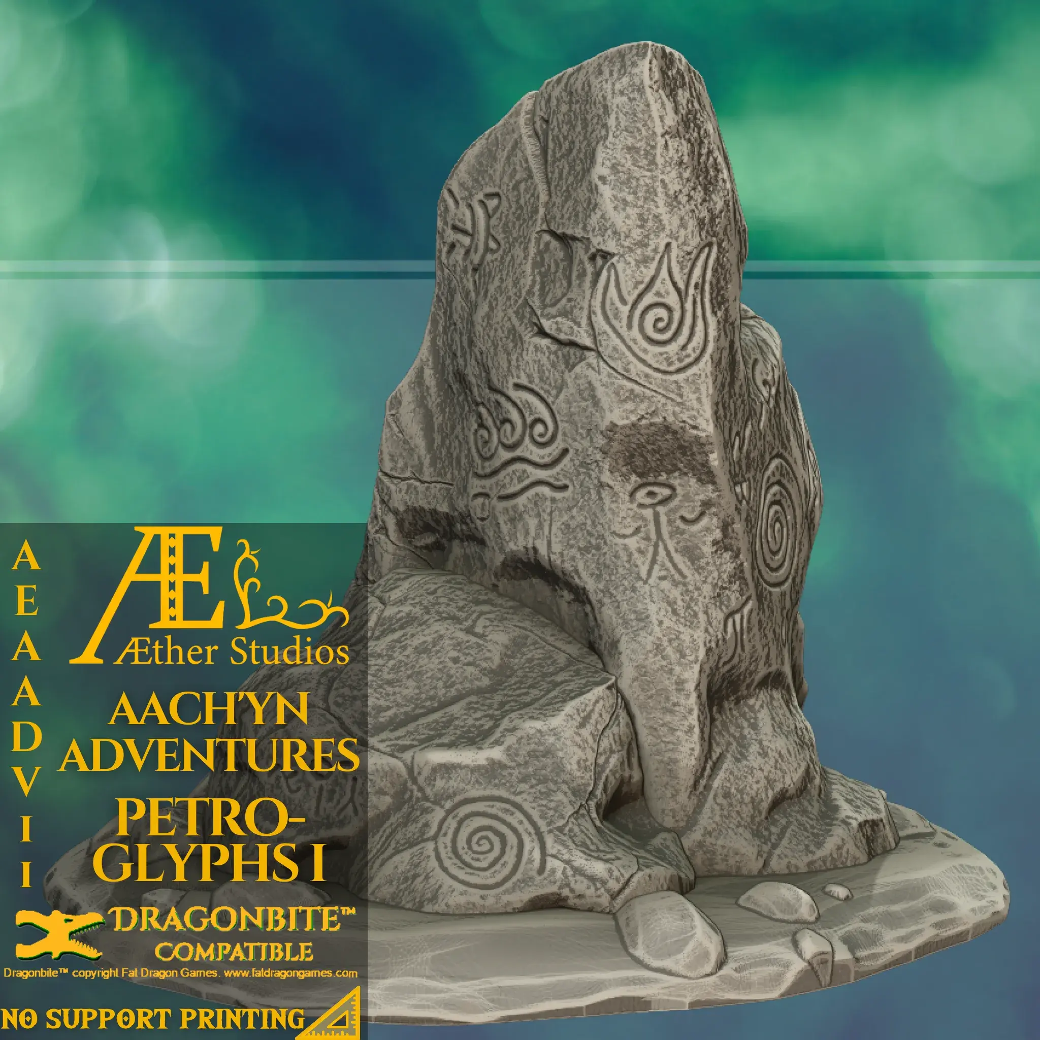 Props & Terrain STL Download - AEAADV11 - Petroglyphs 1by Aether Studios