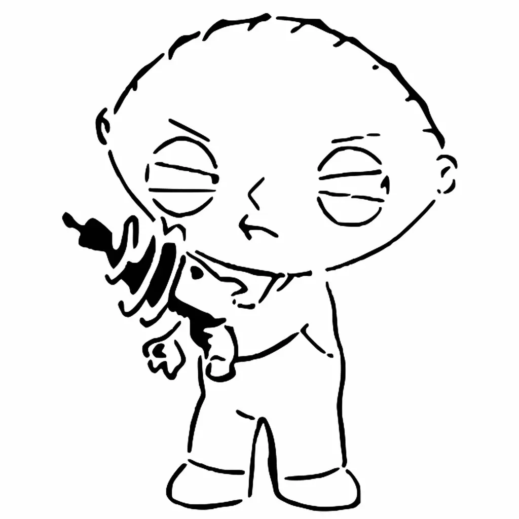 Free Digital Art STL Download - Stewie stencil 2by SMT_M 🦊