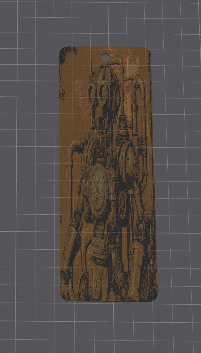 3D Printer Files | 3MF File | Steampunk Robot Bookmark 03 | Creality Cloud