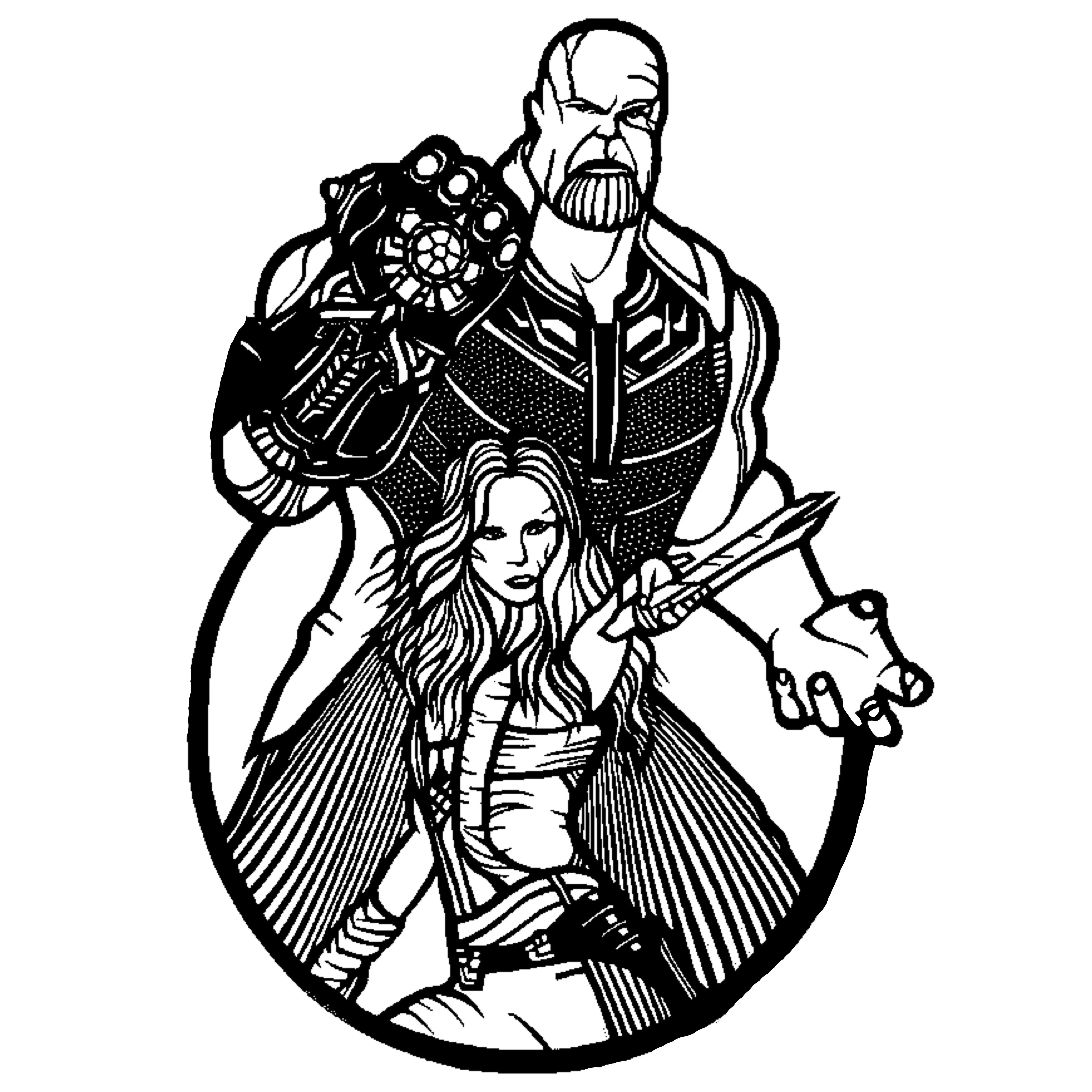 Free Other STL Download - 2D Thanos and Gamoraby SMT_M 🦊
