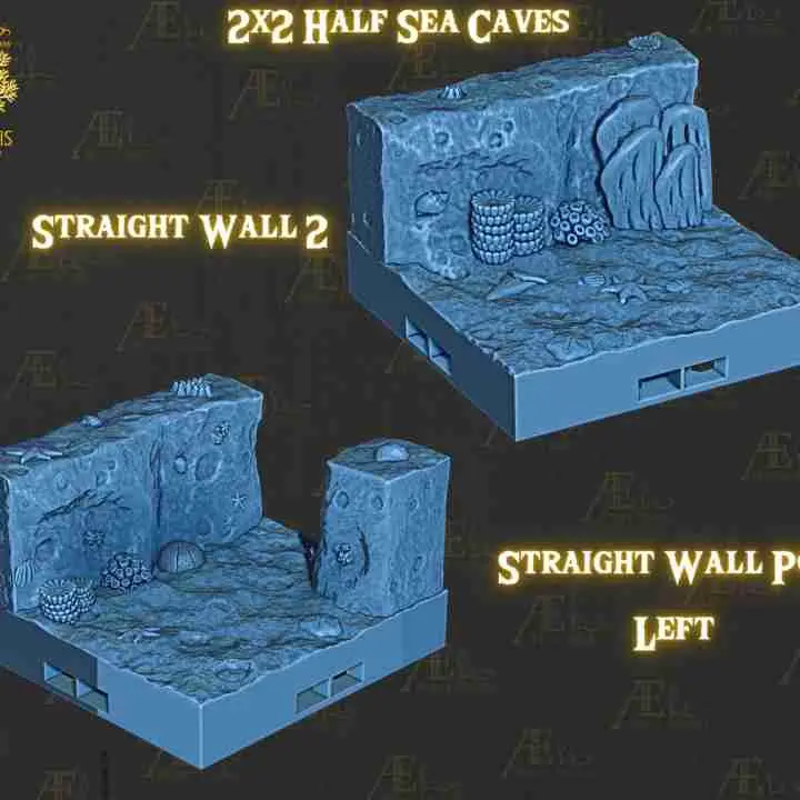 Other STL Download - AEATLN03 - Half Sized Sea Cavesby Aether Studios