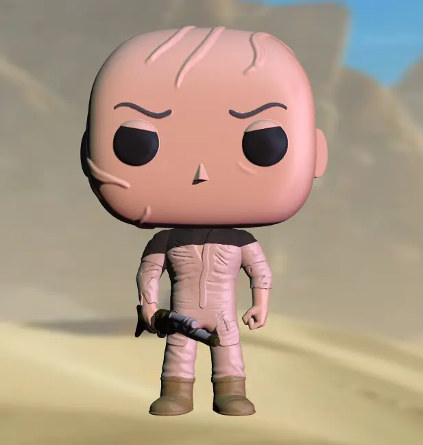 Characters & Creatures STL Download - Funko Bobba Fet sin armaduraby Axos3D