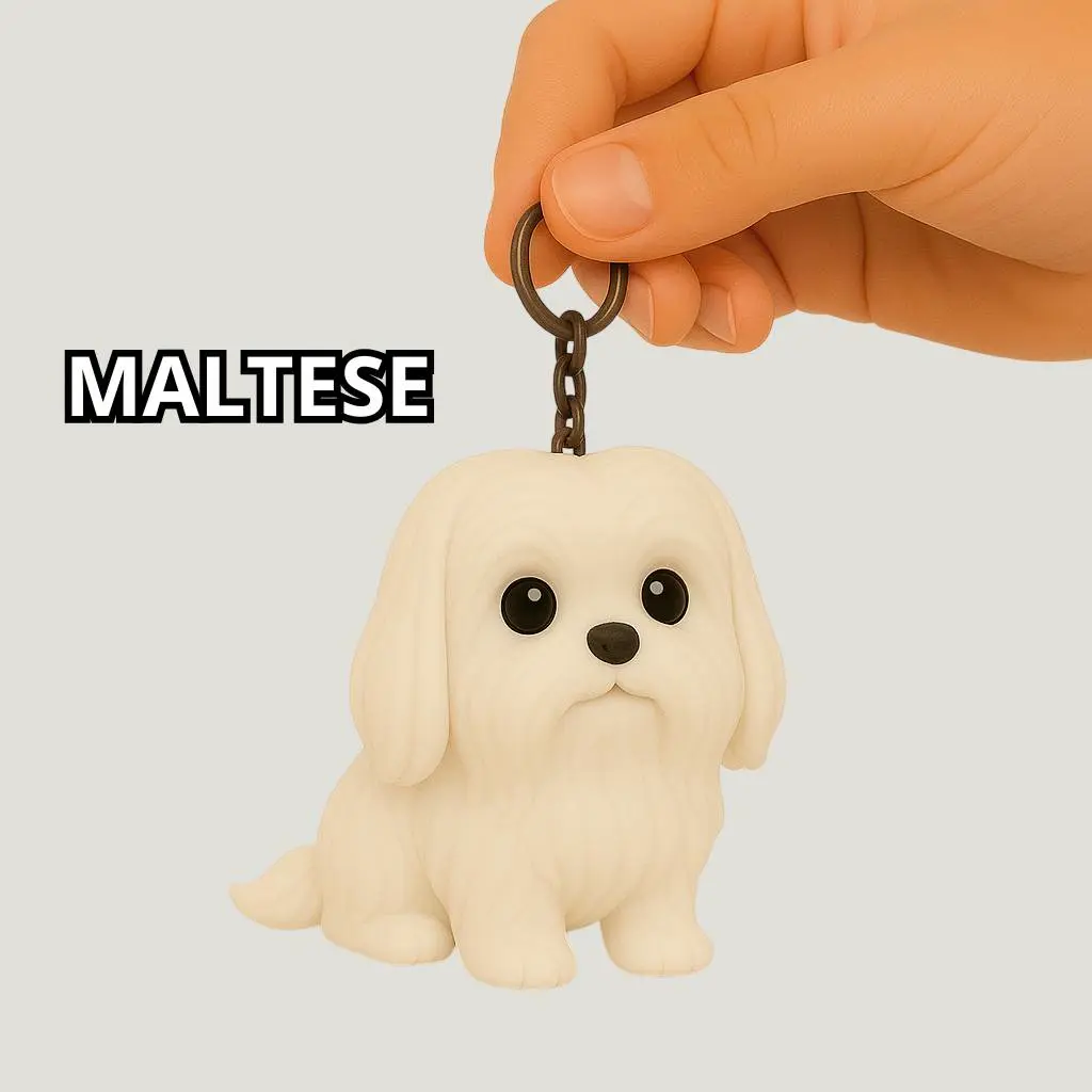 Sculptures & Artworks STL Download - Maltese Keychainby NicoToons