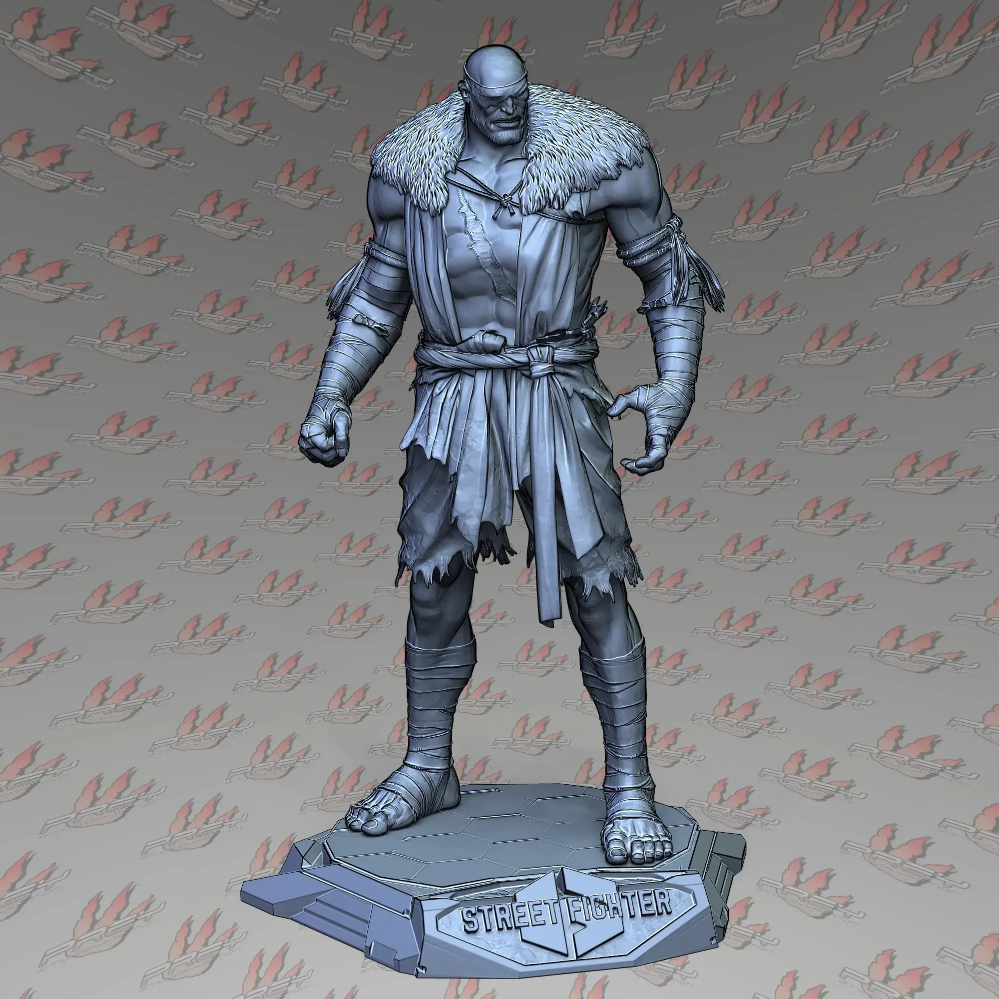 Characters & Creatures STL Download - SAGAT DTREET FIGHTER 6by PREYstudio