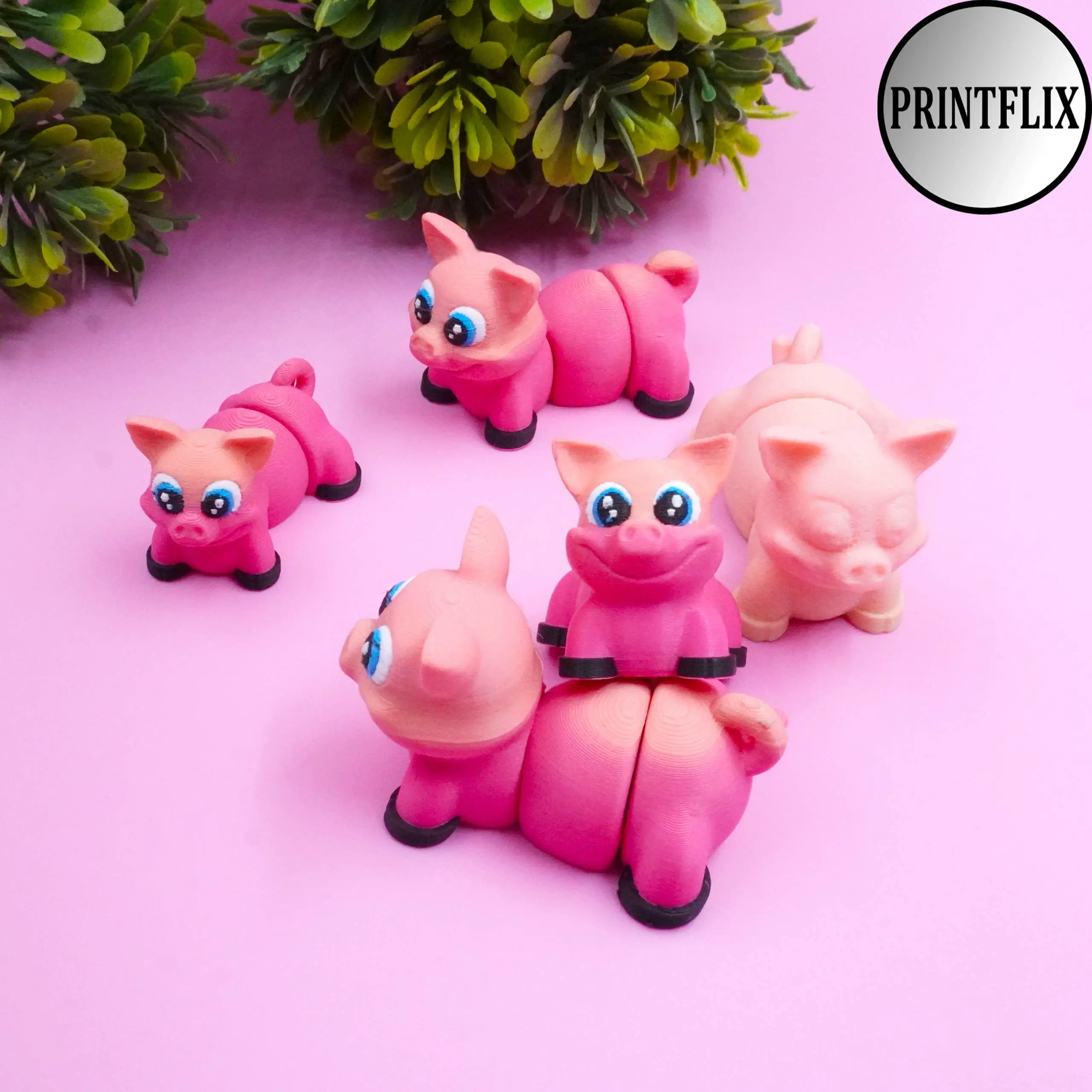 Characters & Creatures STL Descarga - FLEXI TINY PIG - PRINTFLIX