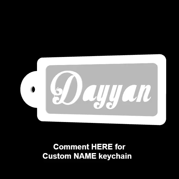 3D Printer Files | 3MF File | Dayyan- keychain | Creality Cloud