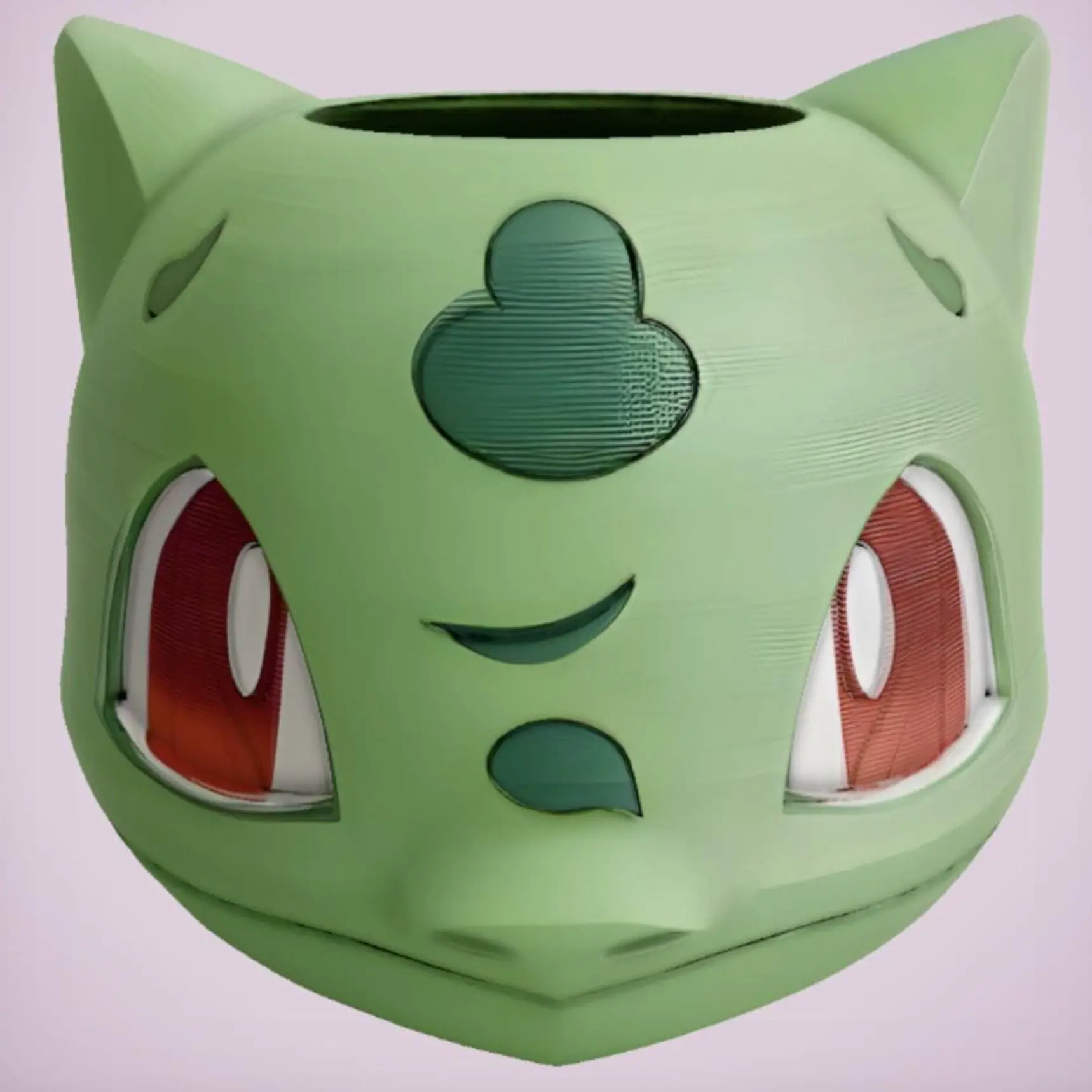 Home Decorations & Ornaments STL Download - Pokemon Bulbasaur Head Pot ...