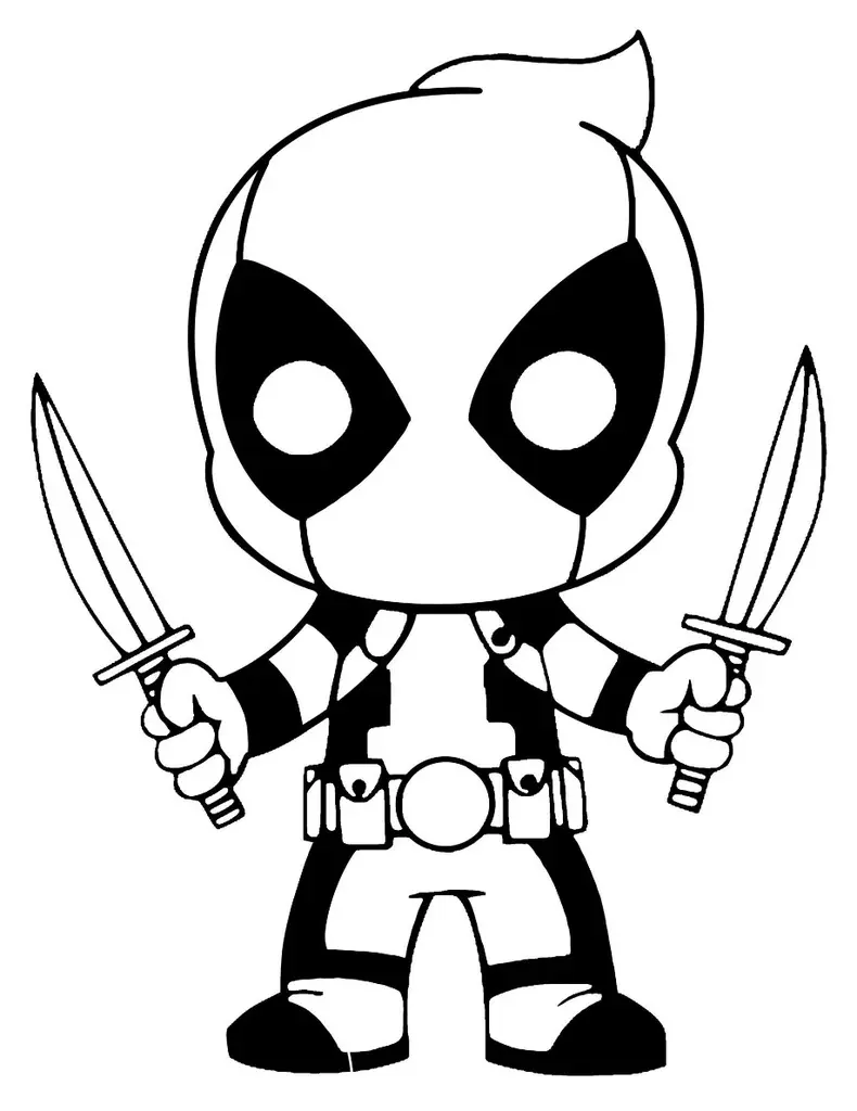 Free Characters & Creatures STL Download - 2D Deadpool 8by SMT_M 🦊