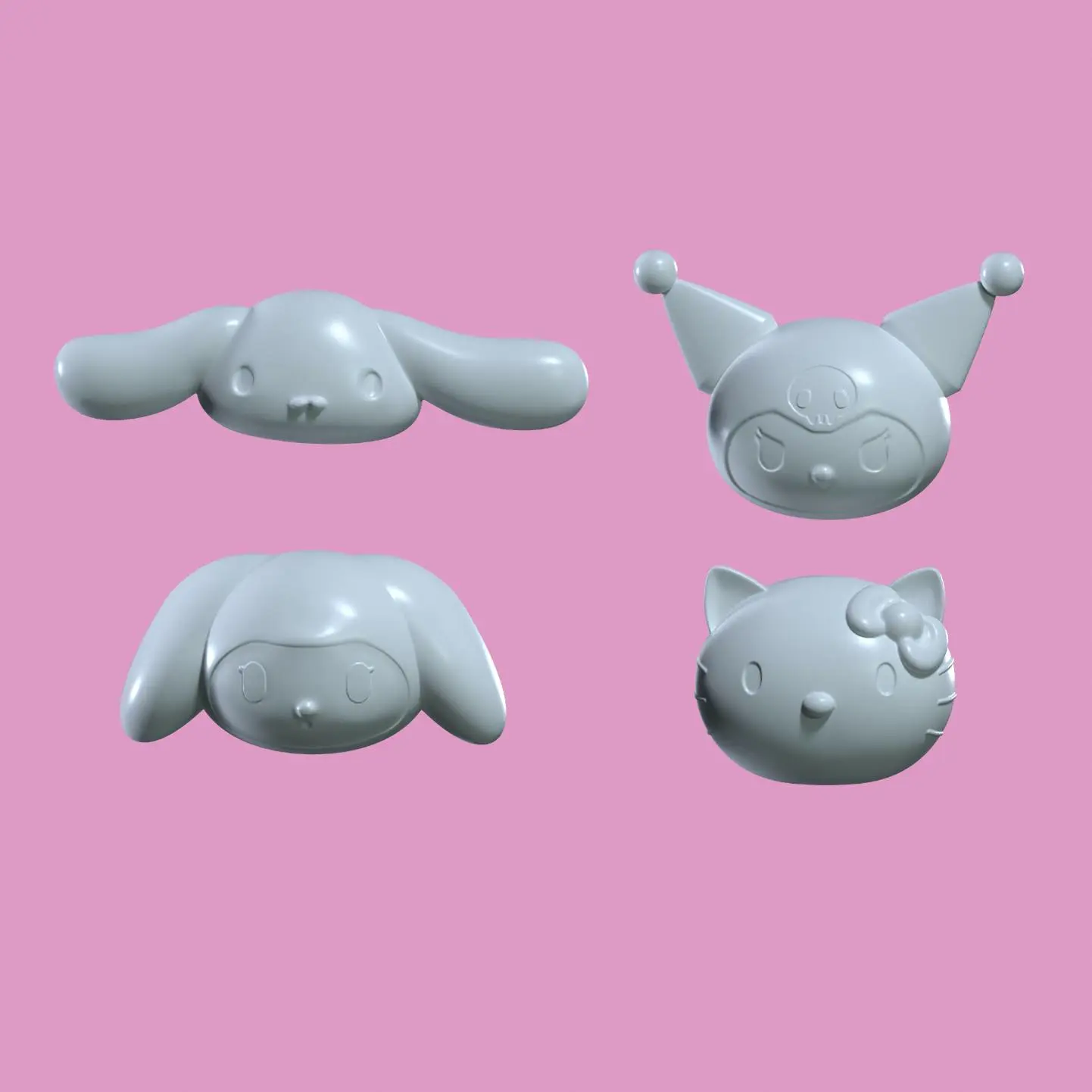 Badges & Coins STL Download - Sanrio Badges Easy to Printby 3DHart