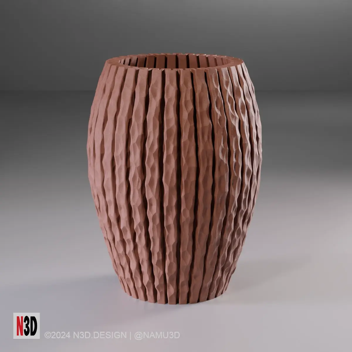 3D Printer Files | 3MF File | VASE 0049 D - FLINT VASE | Creality Cloud