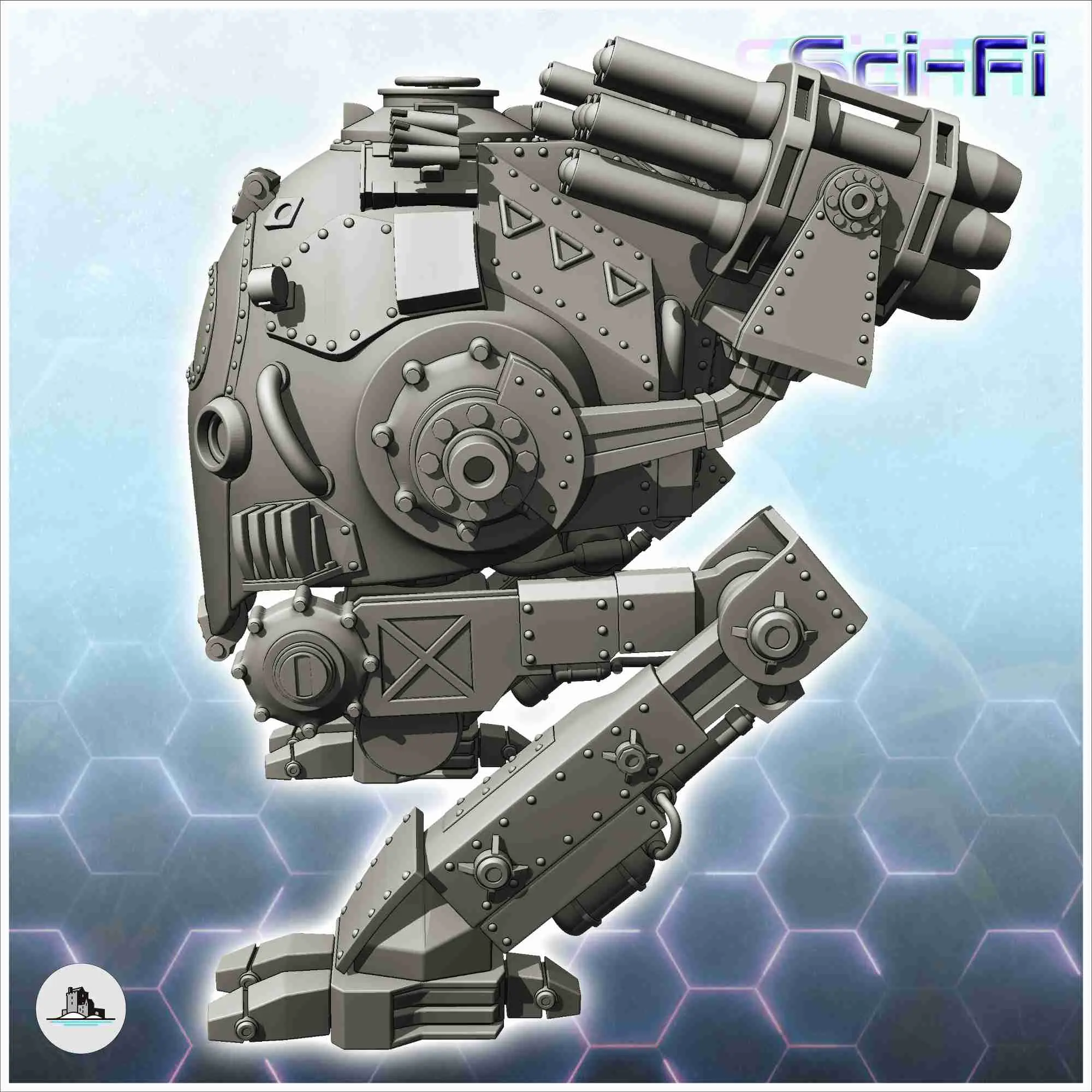 Other STL Download - Dhinlos combat robot (27) - miniatures w40k scifi ...