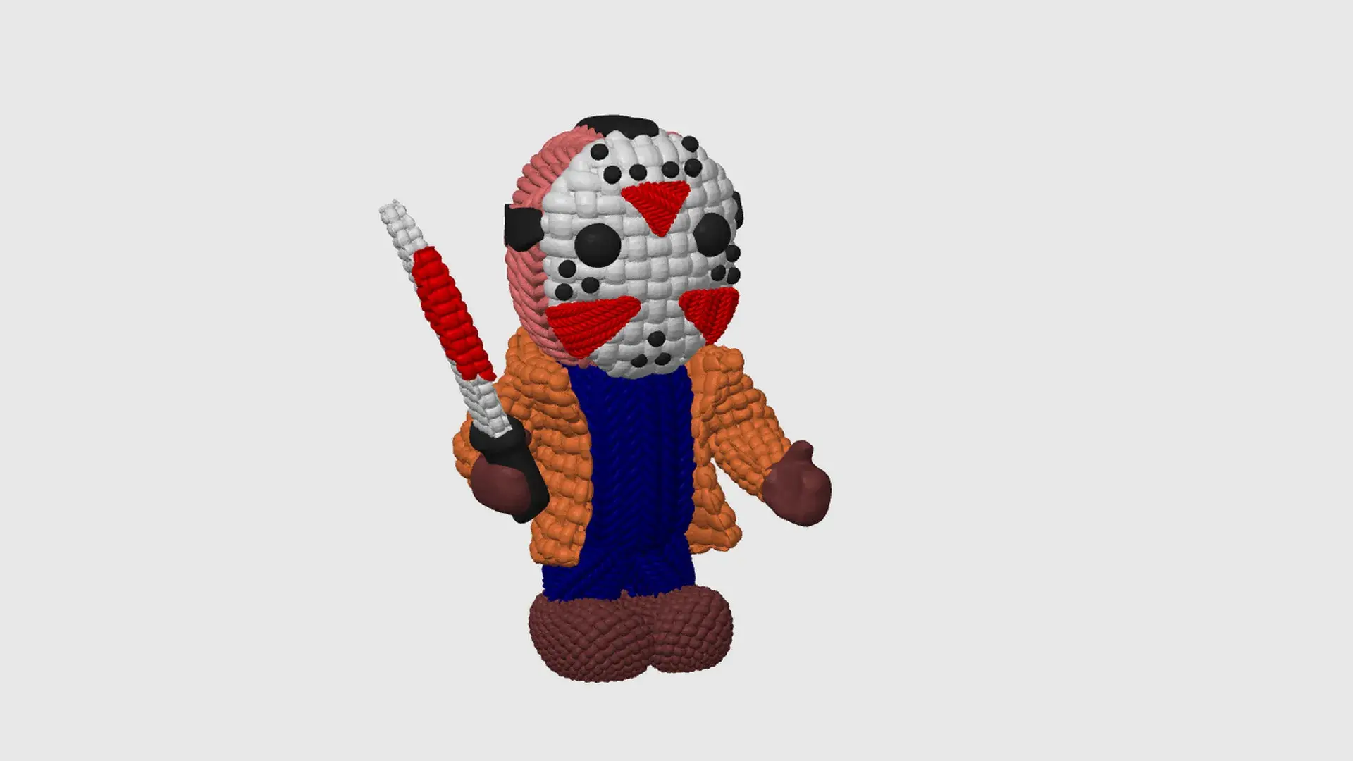Characters & Creatures STL Download - Crochet Jason Voorhees painted ...