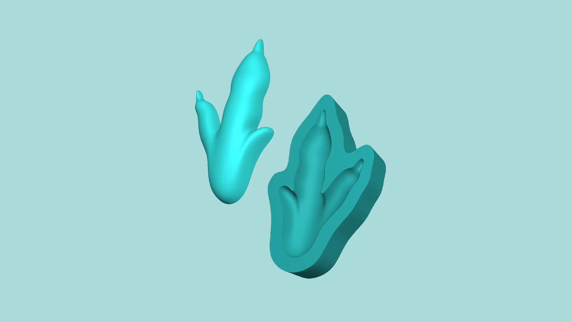 Other STL Download - Velociraptor Footstep - Silicone Mold -Template ...