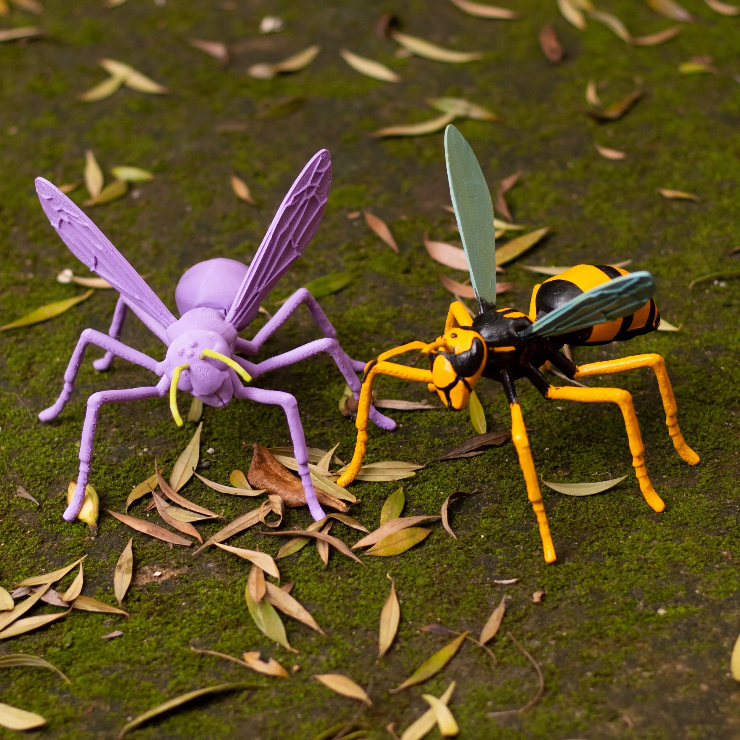 Characters & Creatures STL Download - ARTICULATED REALISTIC WASPby ROGI ...
