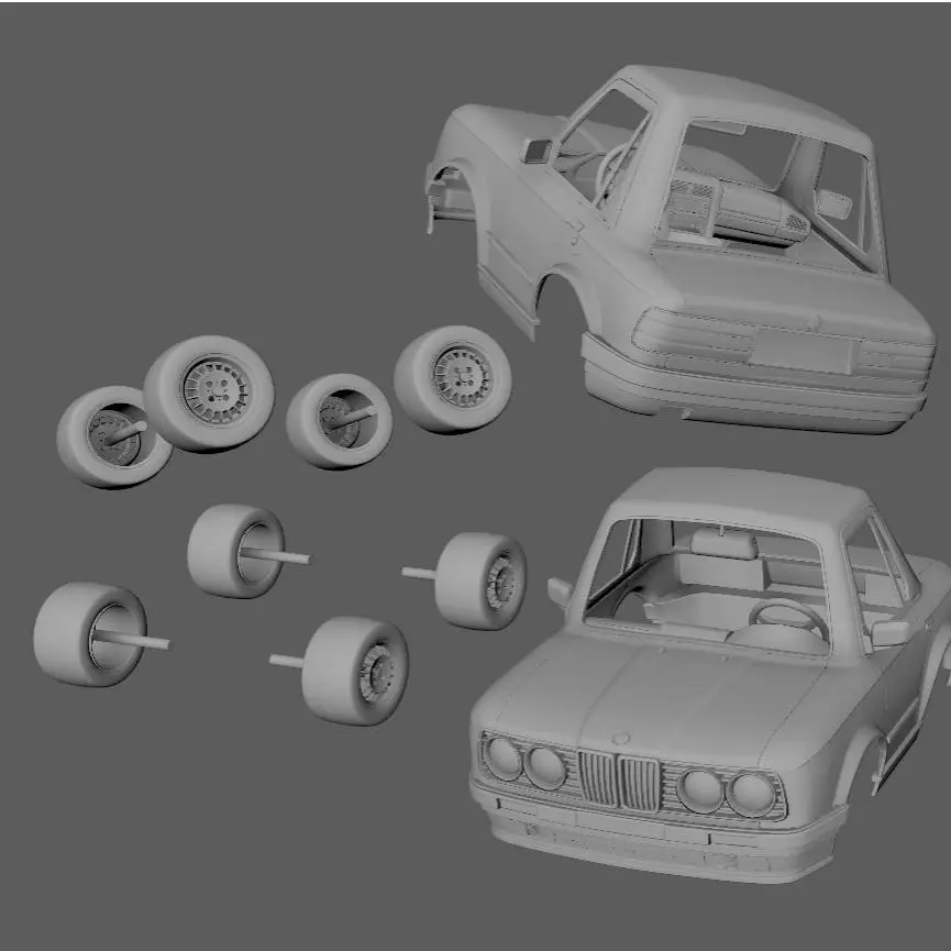Construction Toys STL Download - DIECAST BMW E30 - MODEL KIT CARby ...