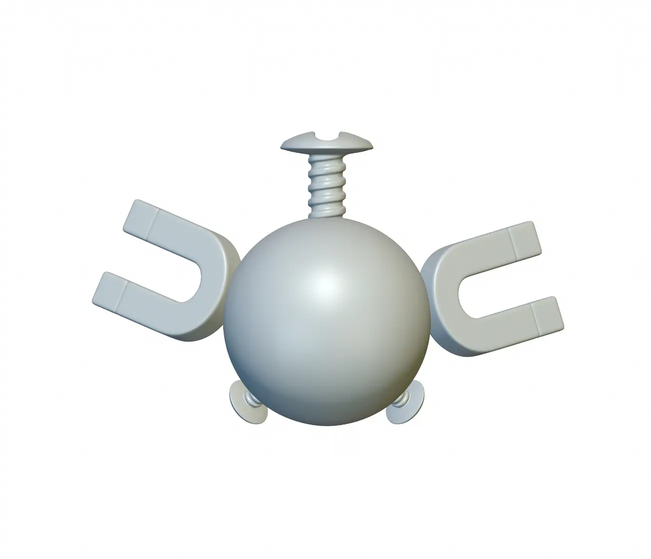 Pokemon Magnemite #81 - Ready for 3D Printing! | 3D models download ...