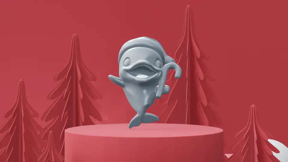 3D Printer Files | 3MF File | Christmas Dolphin | Creality Cloud