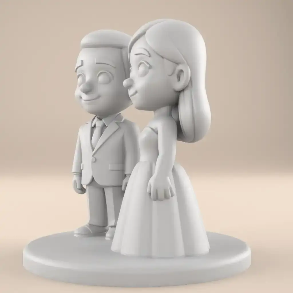 Other STL Download - Cute Wedding Couple STL Modelby HIve