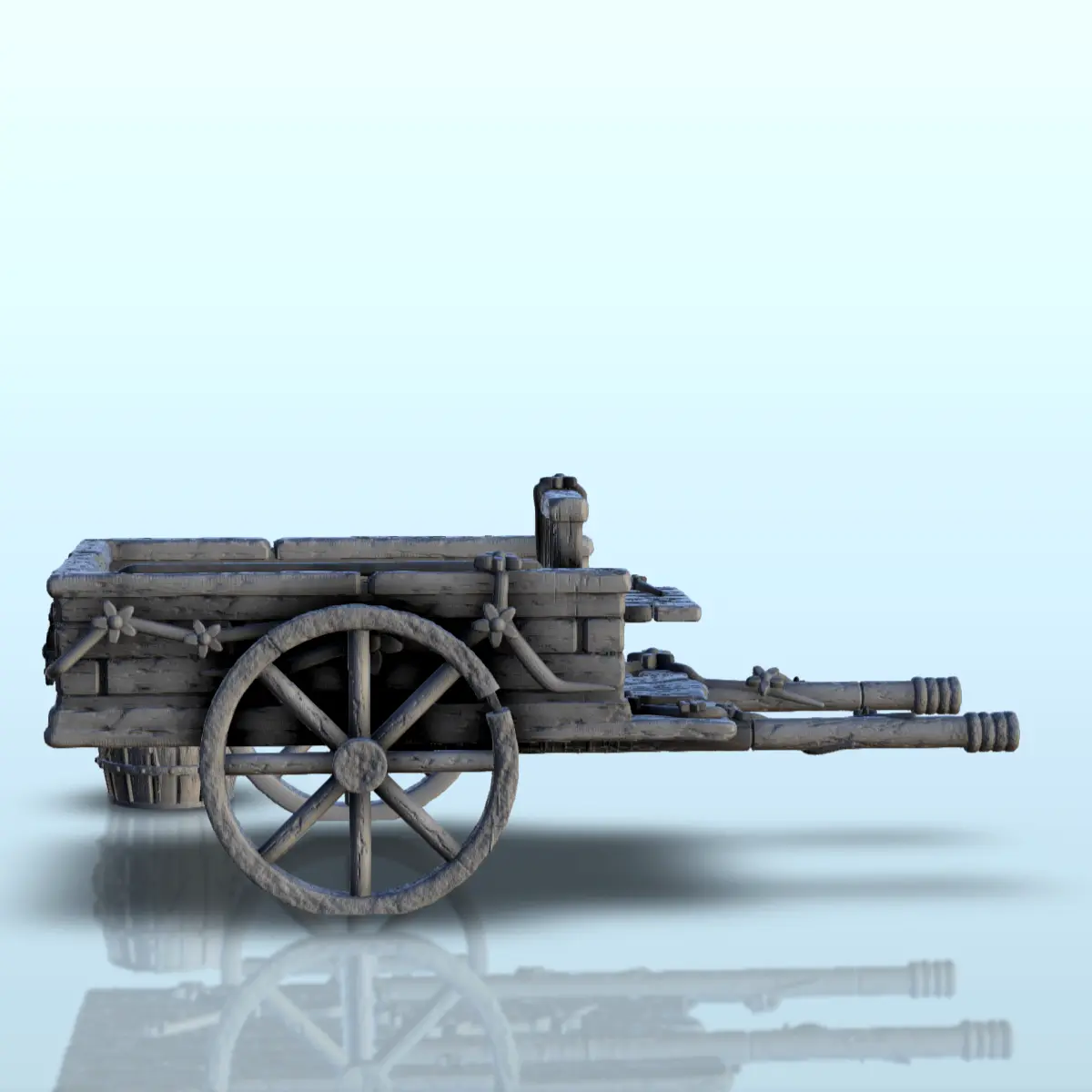 Other STL Download - Wooden cart and barrel (3) - miniatures warhammer ...