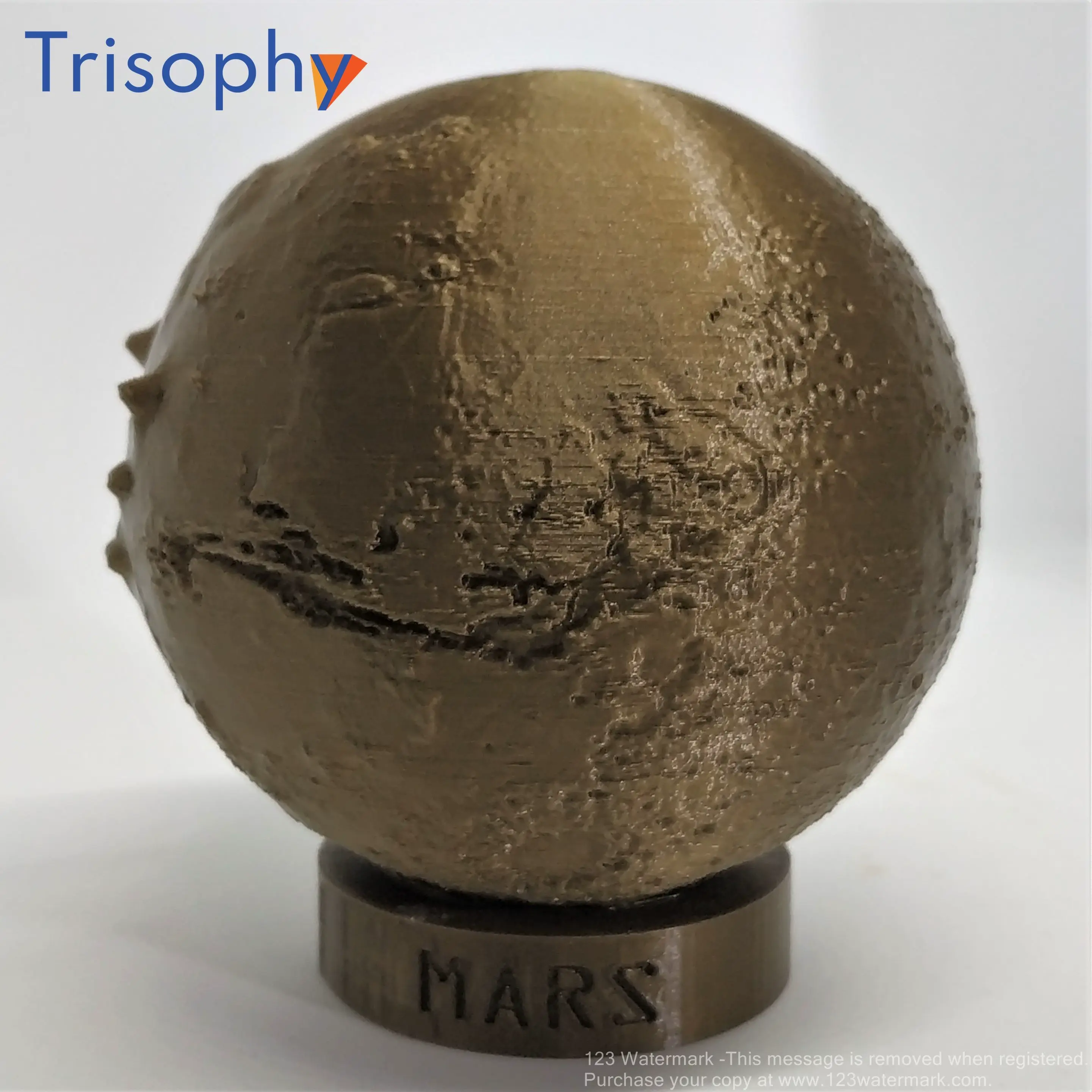Props & Terrain STL Download - MARS – HIGH RELIEF PLANET + STANDby Trisophy