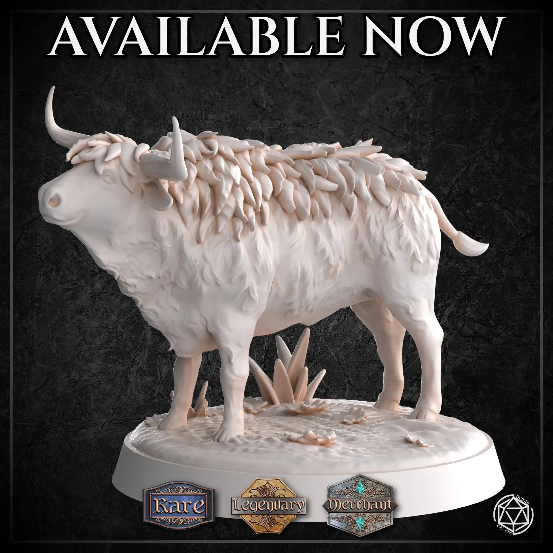 Characters & Creatures STL Download - Highland Cow with and without ...