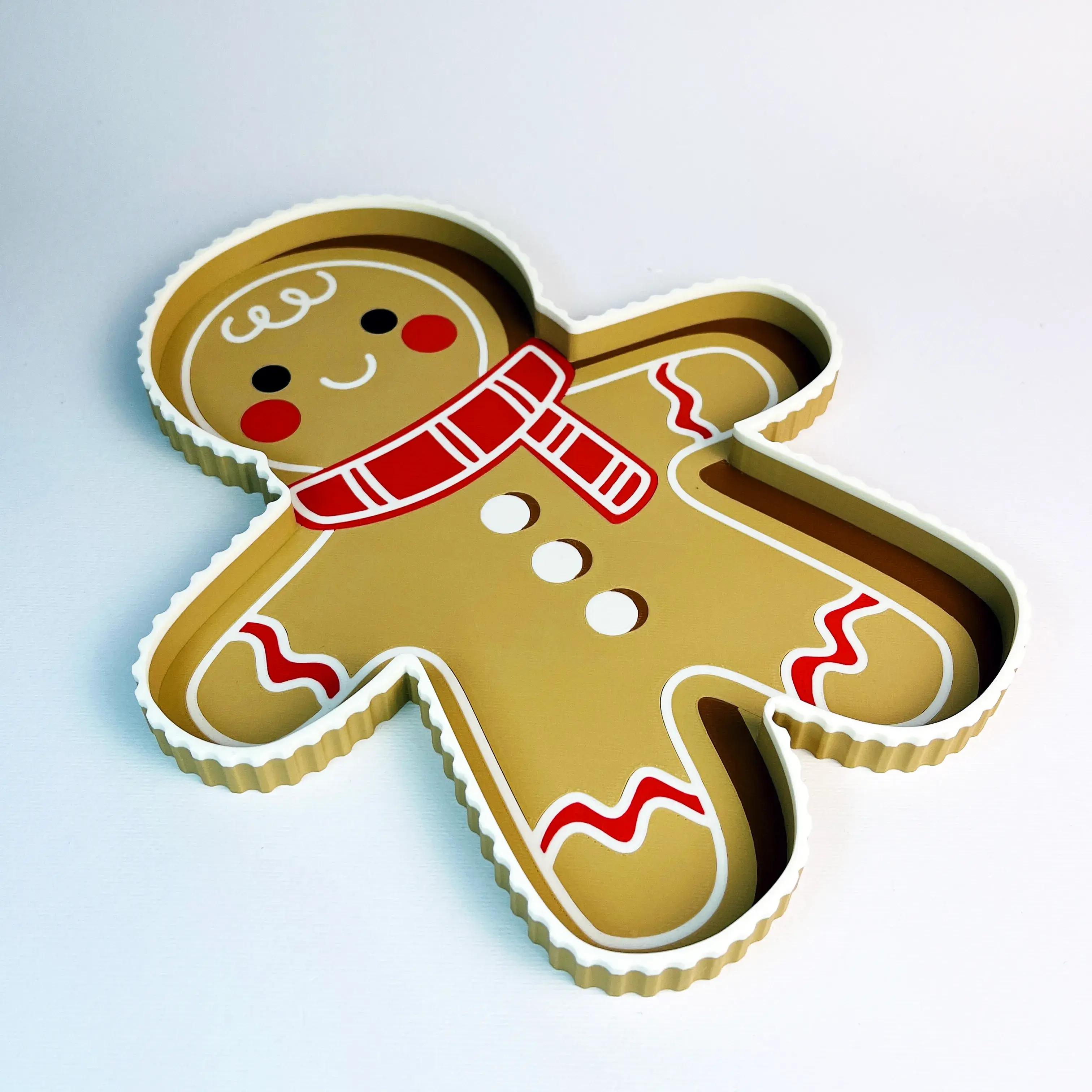 Home Decorations & Ornaments STL Download - Gingerbread Man Tray ...