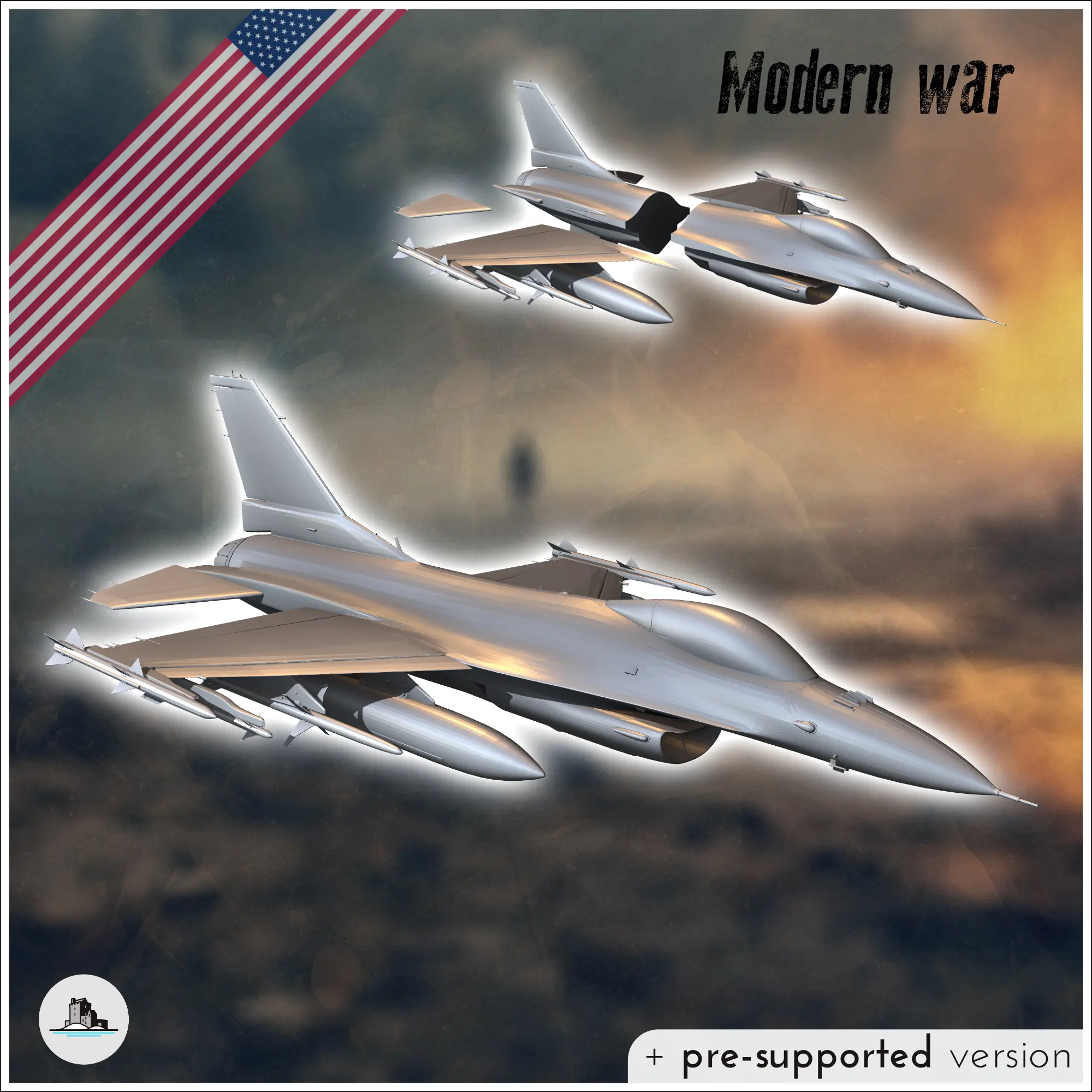 Vehicles & Machinery STL Download - General Dynamics F-16 Fighting ...