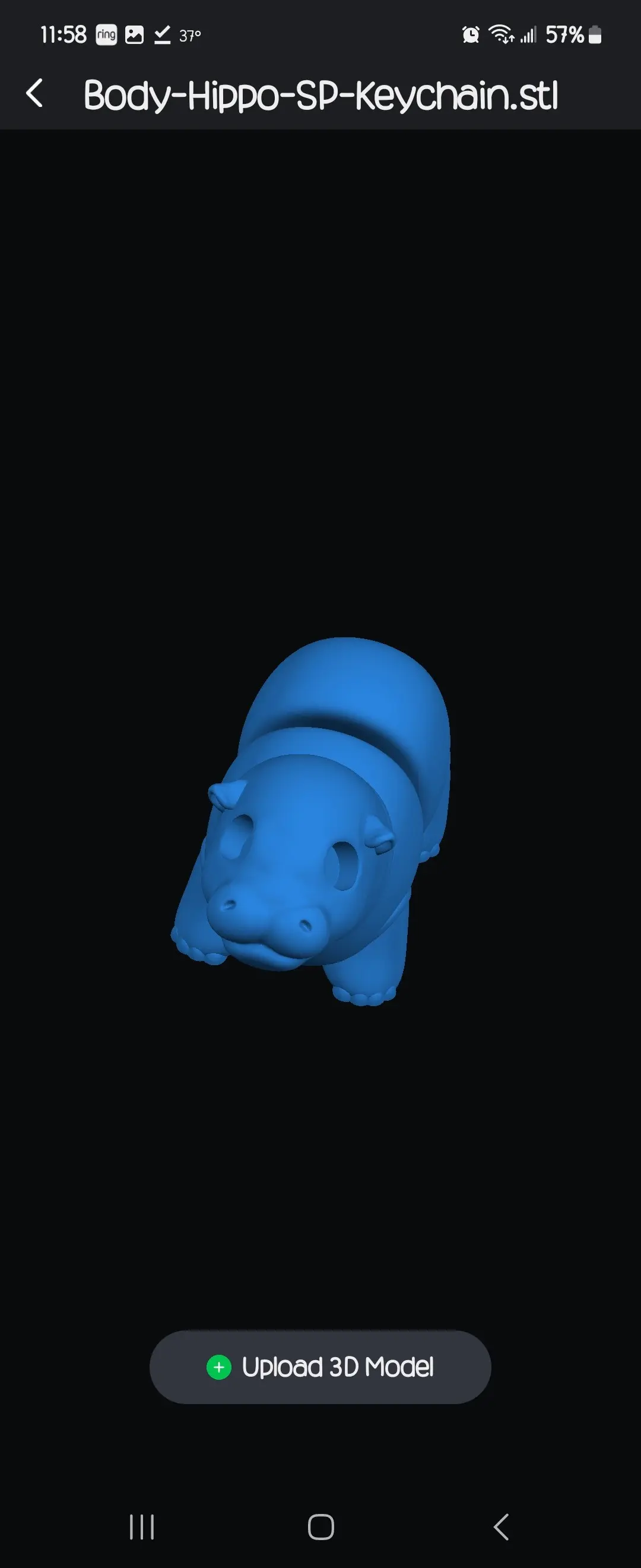 Jewelry & Accessories STL Download - hippo keychainby blessed mommy