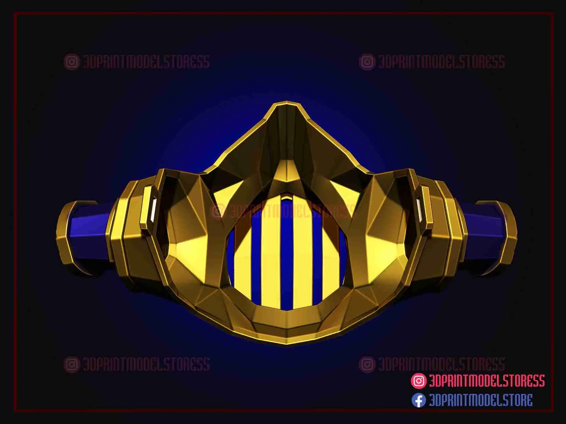 Cosplay STL Download - ENFORCER MASK - LEAGUE OF LEGENDS ARCANE COSPLAY ...